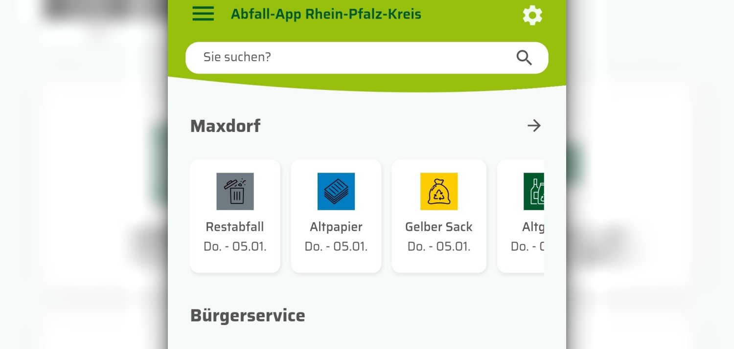 Die neue „Abfall-App Rhein-Pfalz-Kreis“ | Verbandsgemeinde Maxdorf